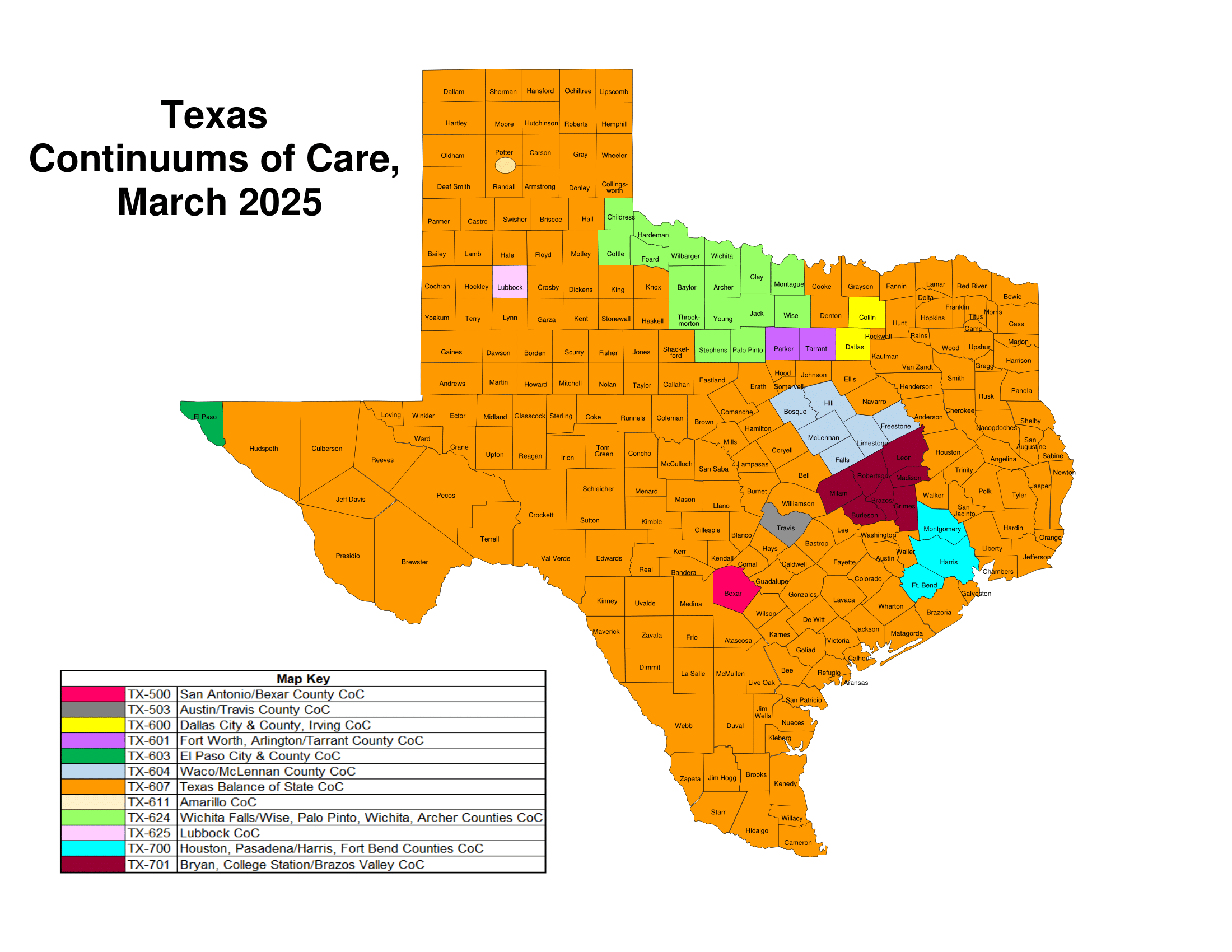 CoC-Map-March-2025-1 – Texas Homeless Network